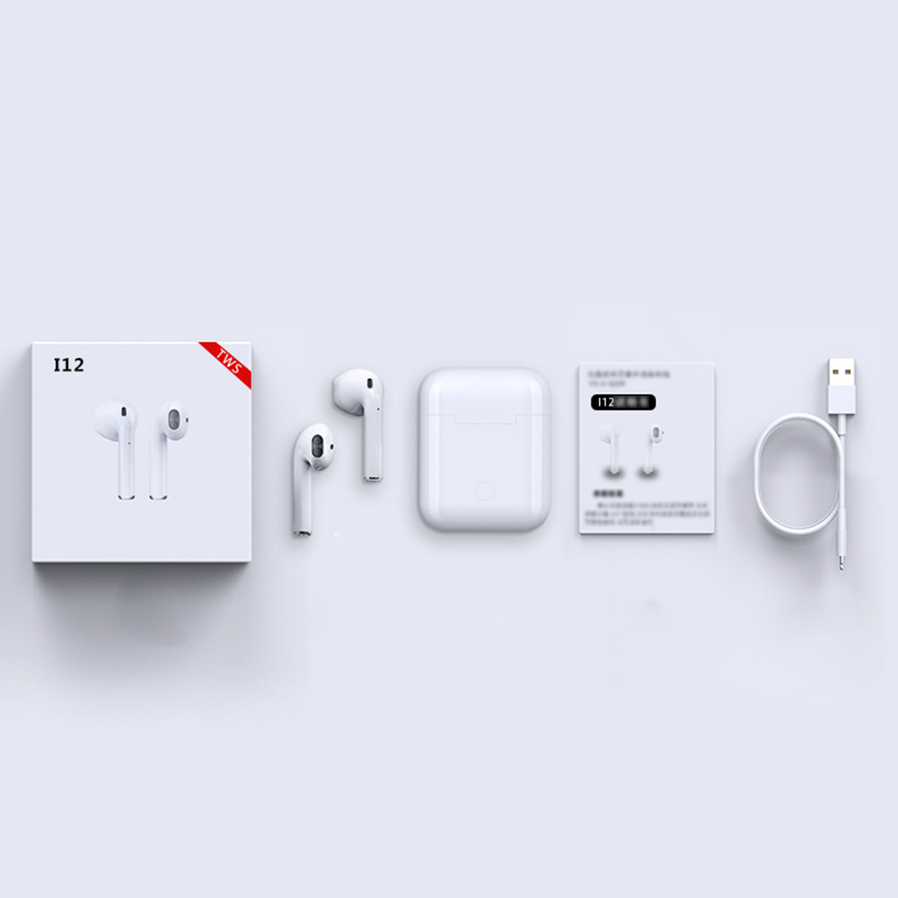 i12 Bluetooth 5.0 TWS Earbuds Upgraded Edition White