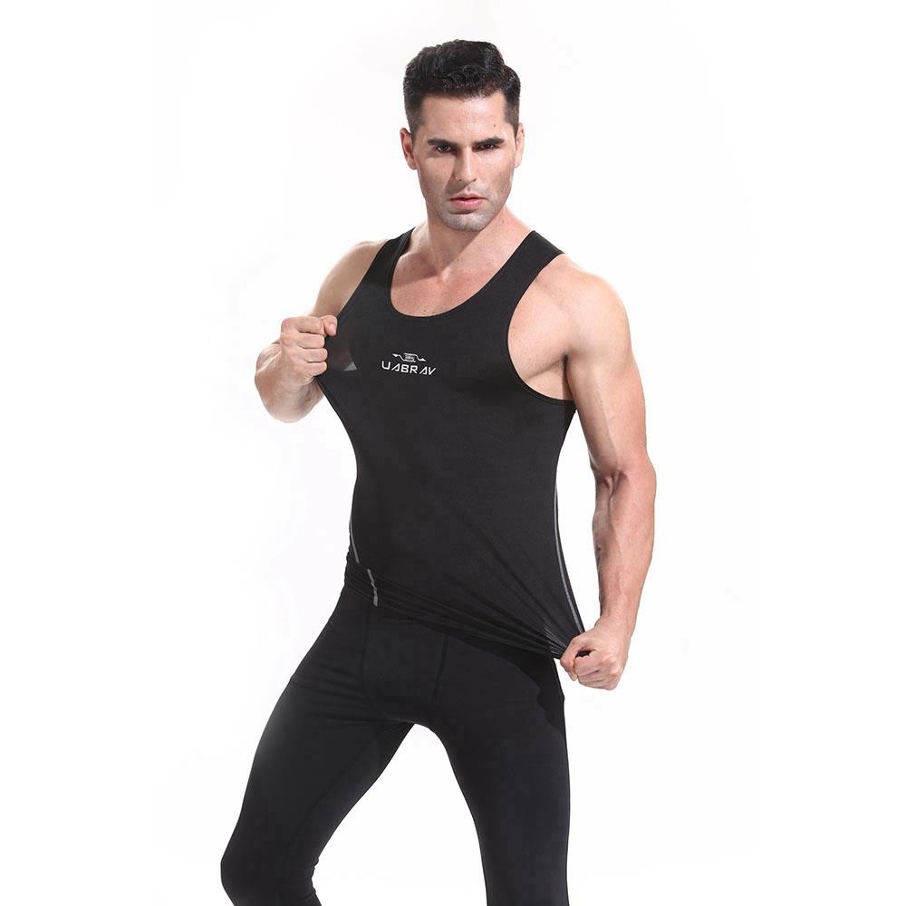AK01 Men Sports Running Sleeveless Tops Size XL Black