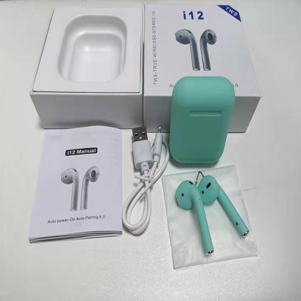 i12 Bluetooth 5.0 TWS Earbuds Standard Edition Blue