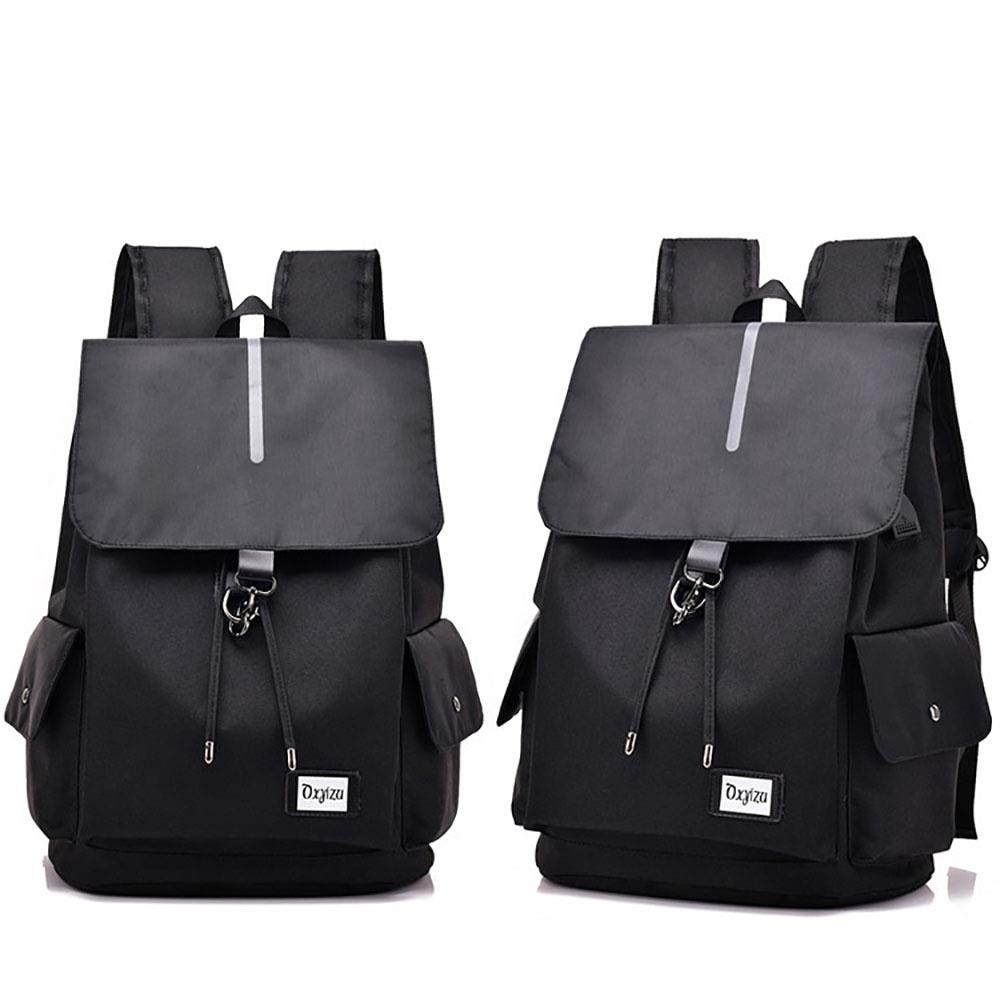Men Waterproof Laptop USB Backpack Black
