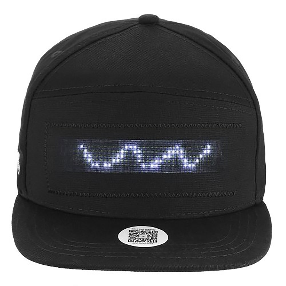 Unisex Sports Cap with LED Screen Black
