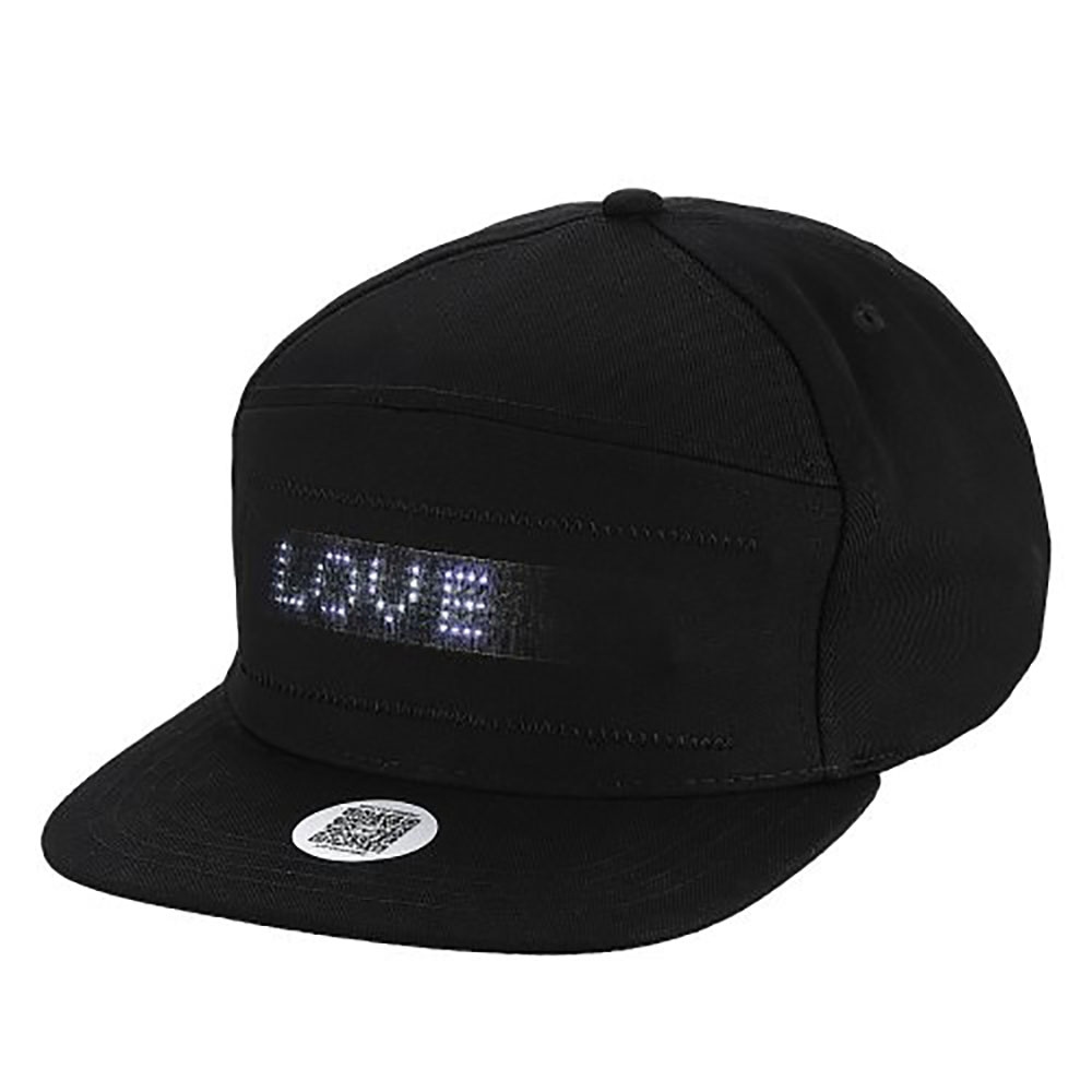 Unisex Sports Cap with LED Screen Black