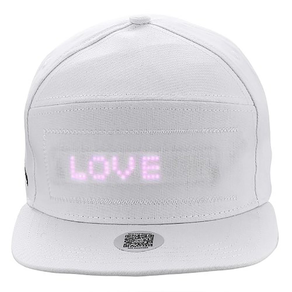 Unisex Sports Cap with LED Screen White