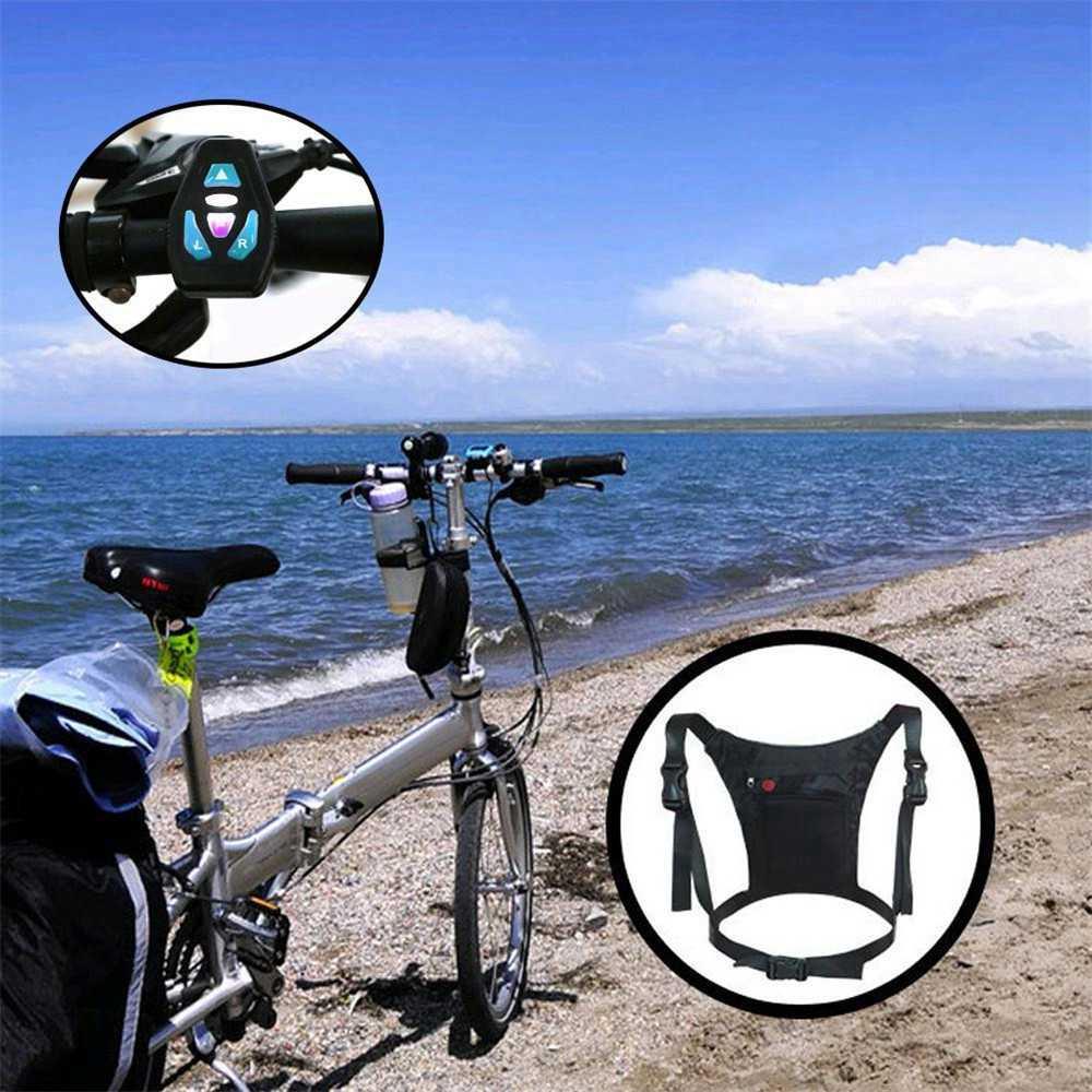 LED Wireless Turn Signal Light Reflective Vest Gray