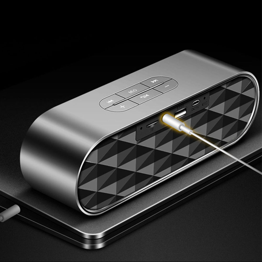 KELING F4 Portable Bluetooth Speaker Dual Bass Black