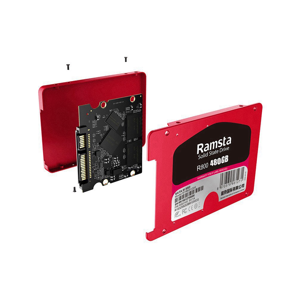 Ramsta R800 480GB SATA3 High Speed SSD Red