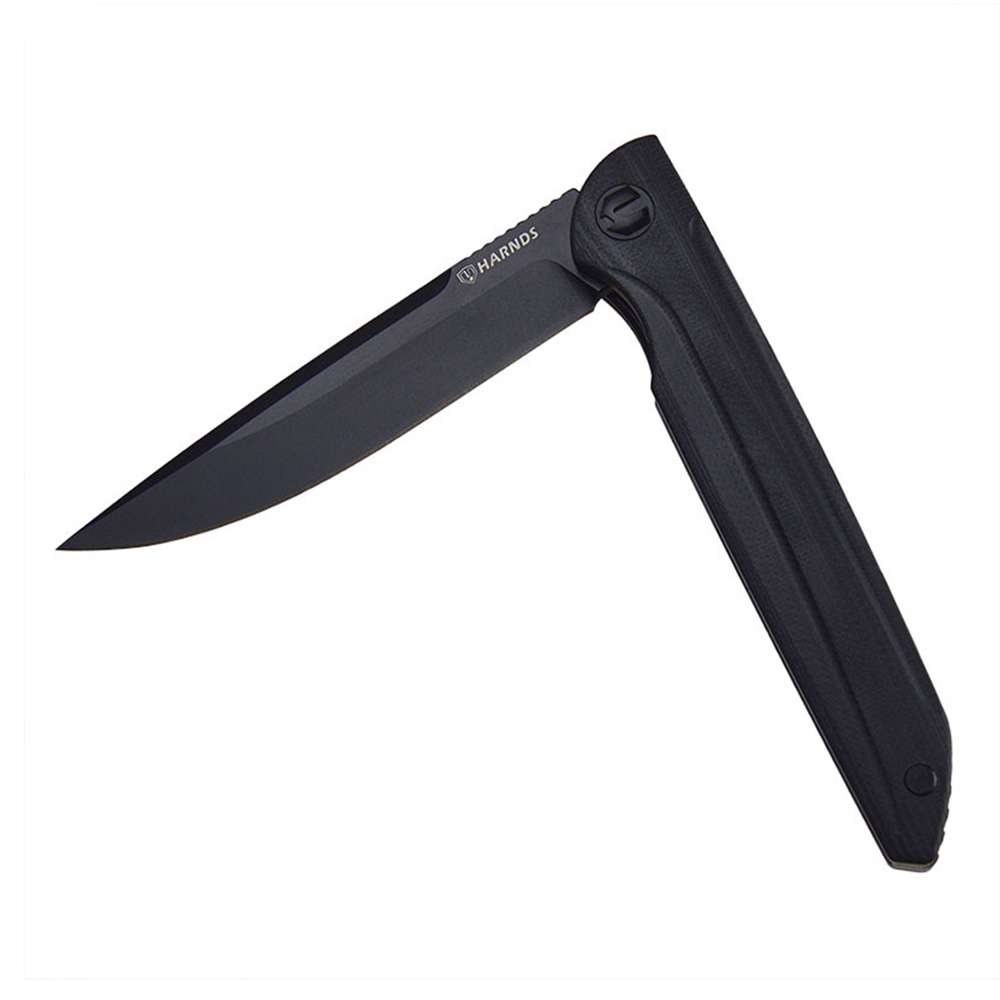 HARNDS Outdoor Hunting Folding Knife Black