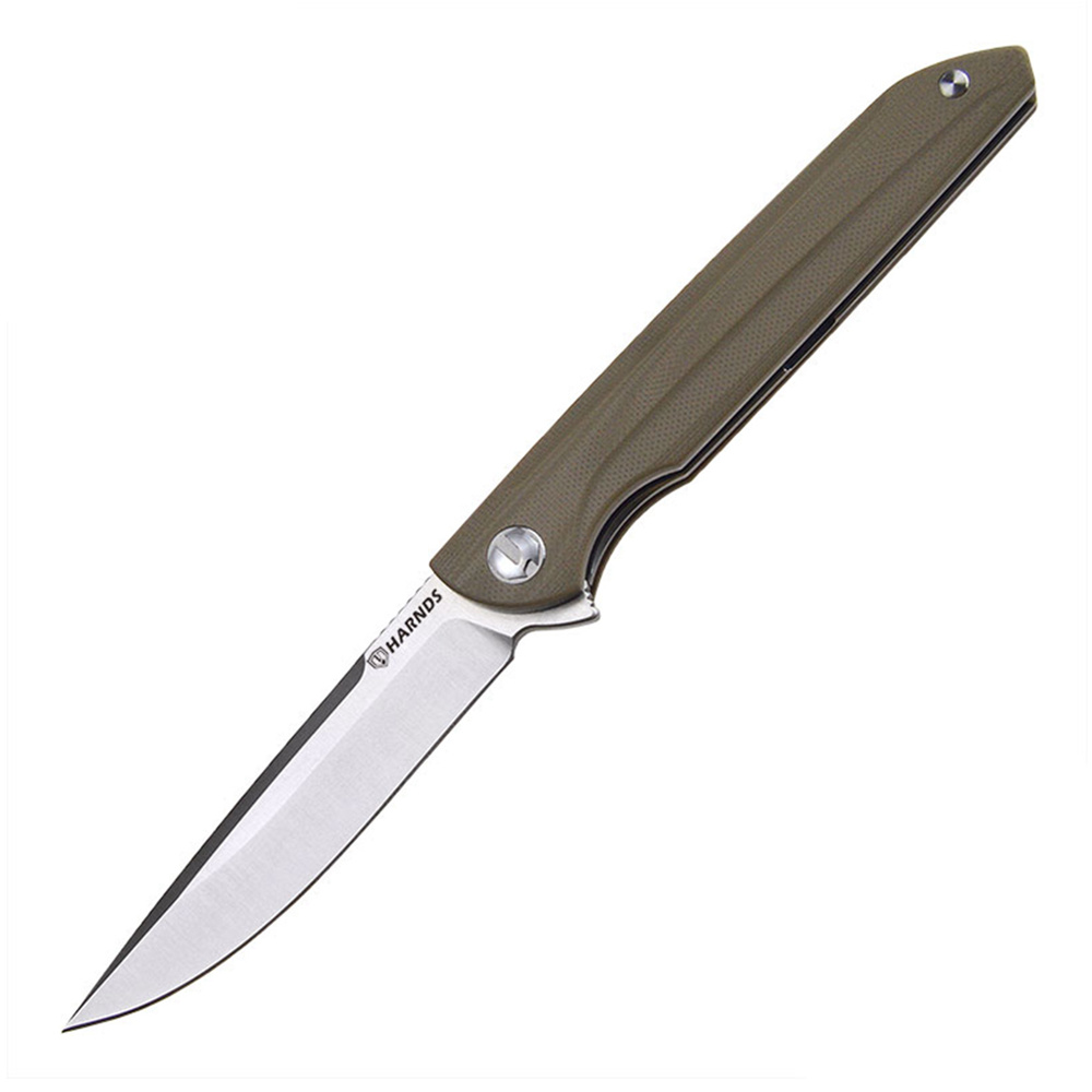 HARNDS Outdoor Hunting Folding Knife Khaki