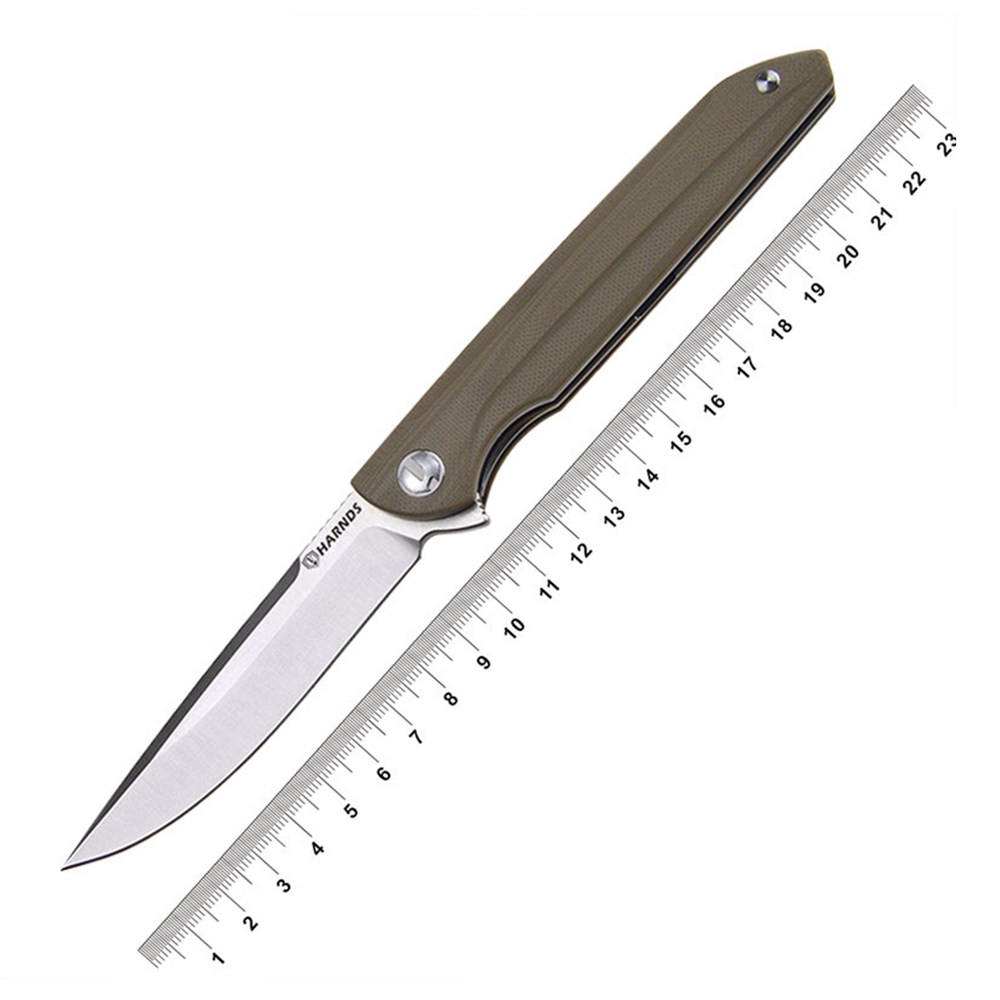 HARNDS Outdoor Hunting Folding Knife Khaki