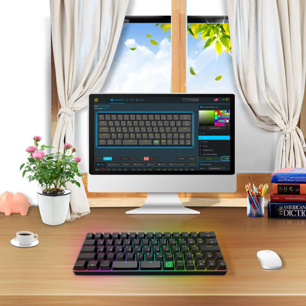 Skyloog GK66 Type-C Wired 66Key Mechanical keyboard Black