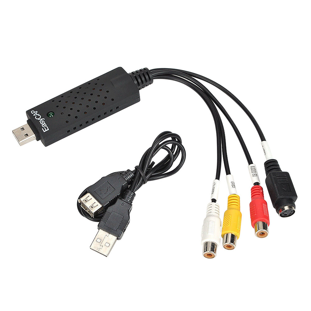USB 2.0 Capture Adapter Video Capture Card Black