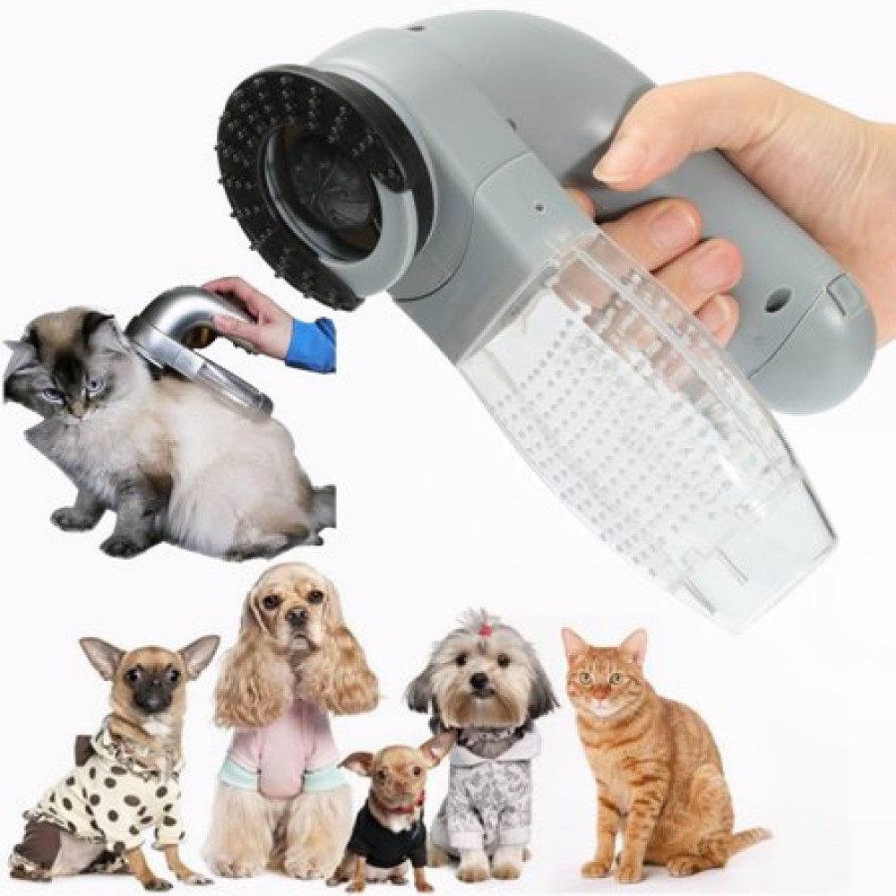 Electric Pet Hair Fur Vacuum Cleaner Gray