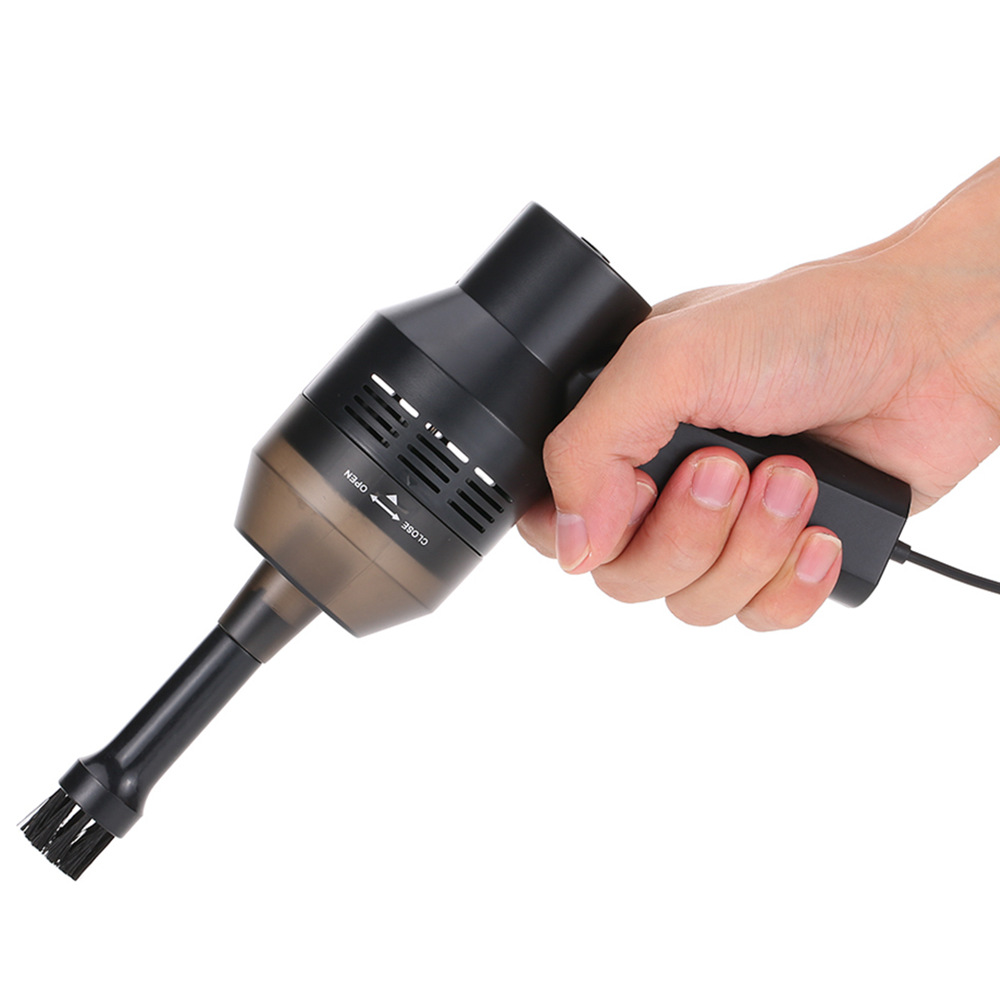 Mini USB Vacuum Cleaner for Keyboard Wardrobe Black