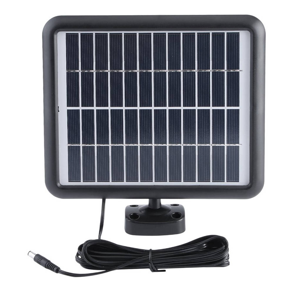 LED Triple Head Solar Light Black