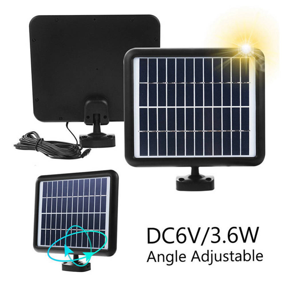 LED Triple Head Solar Light Black