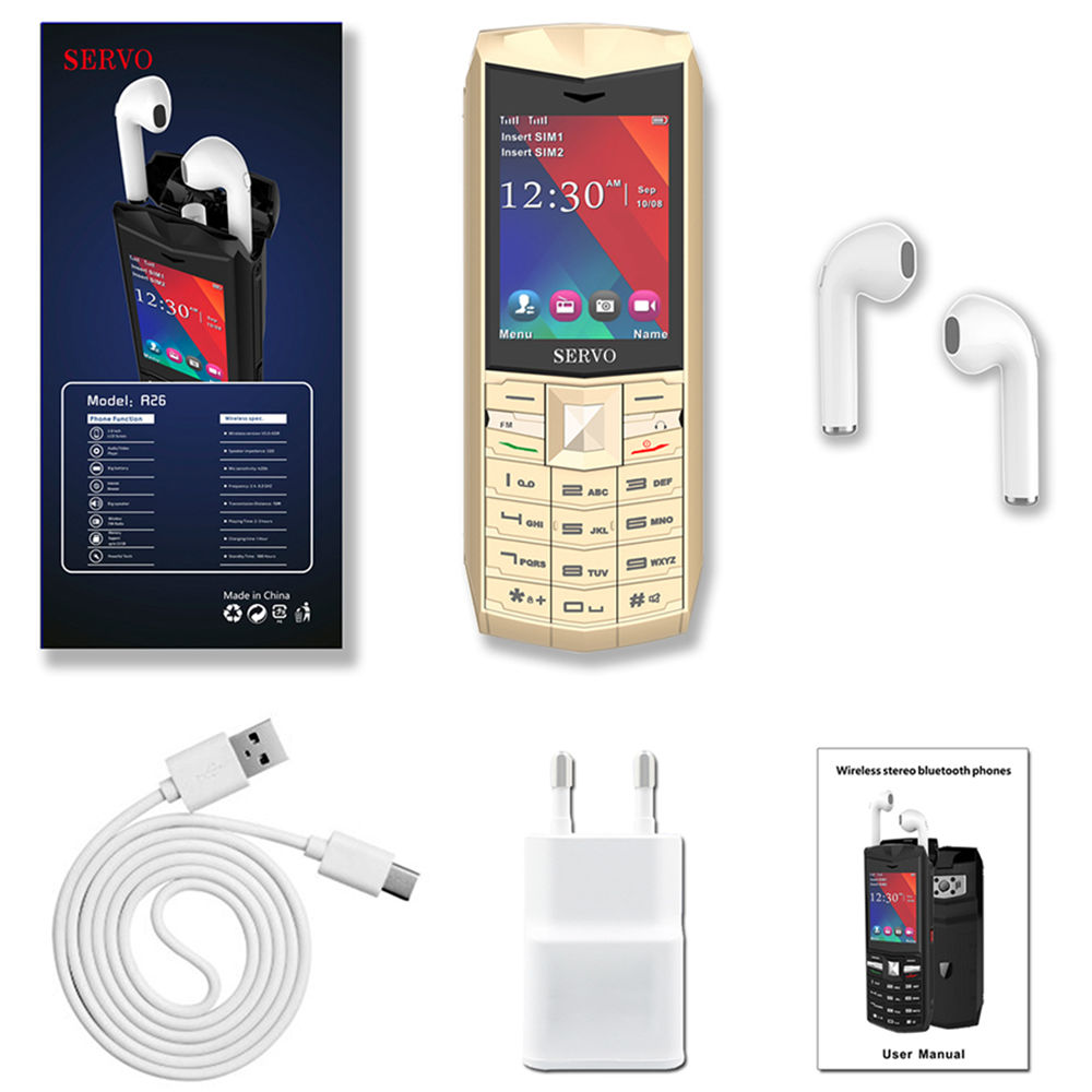 SERVO R26 2.4 Inch Mobile Phone Gold