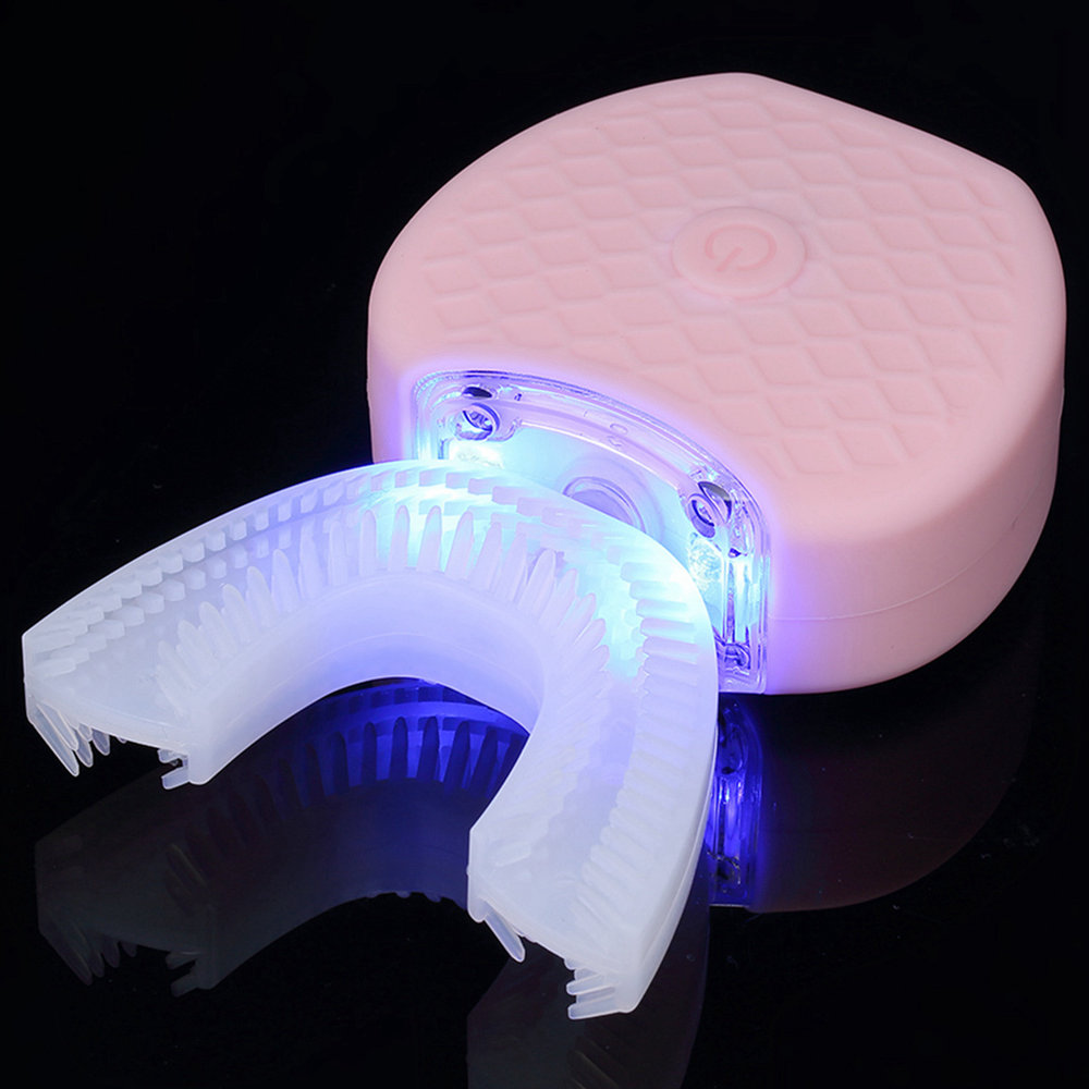 U Type Automatic Sonic Electric Toothbrush Pink