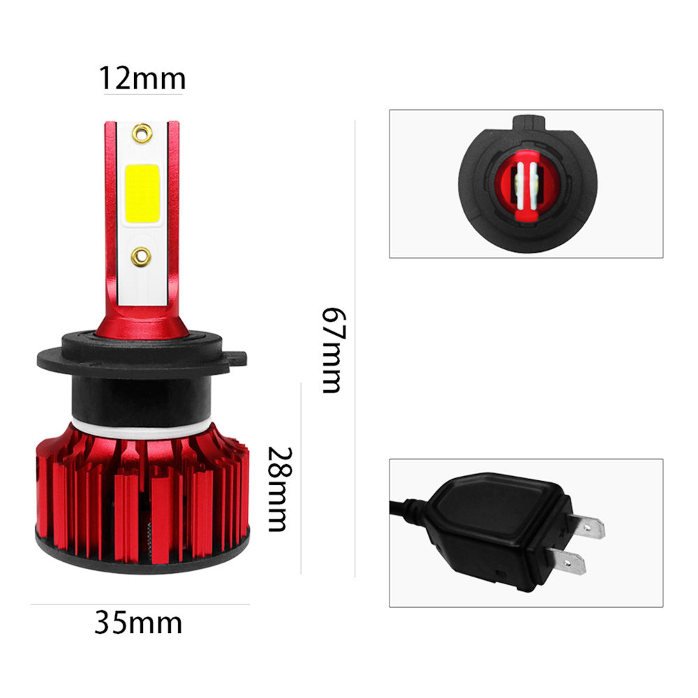 Q1-H7 Car LED Headlight Bulb Extremely Bright Chips
