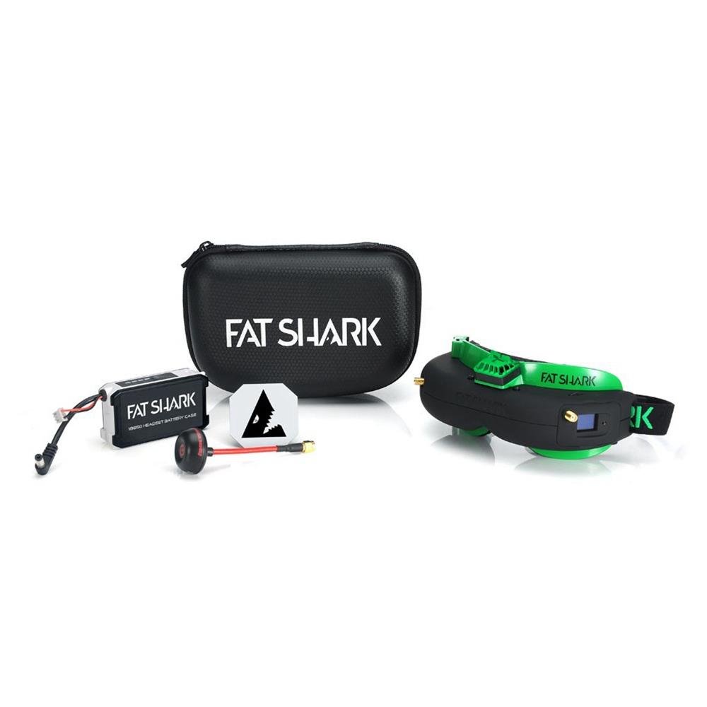 Fat Shark FSV1049 Attitude V5 OLED Headset FPV Goggles Green and Black