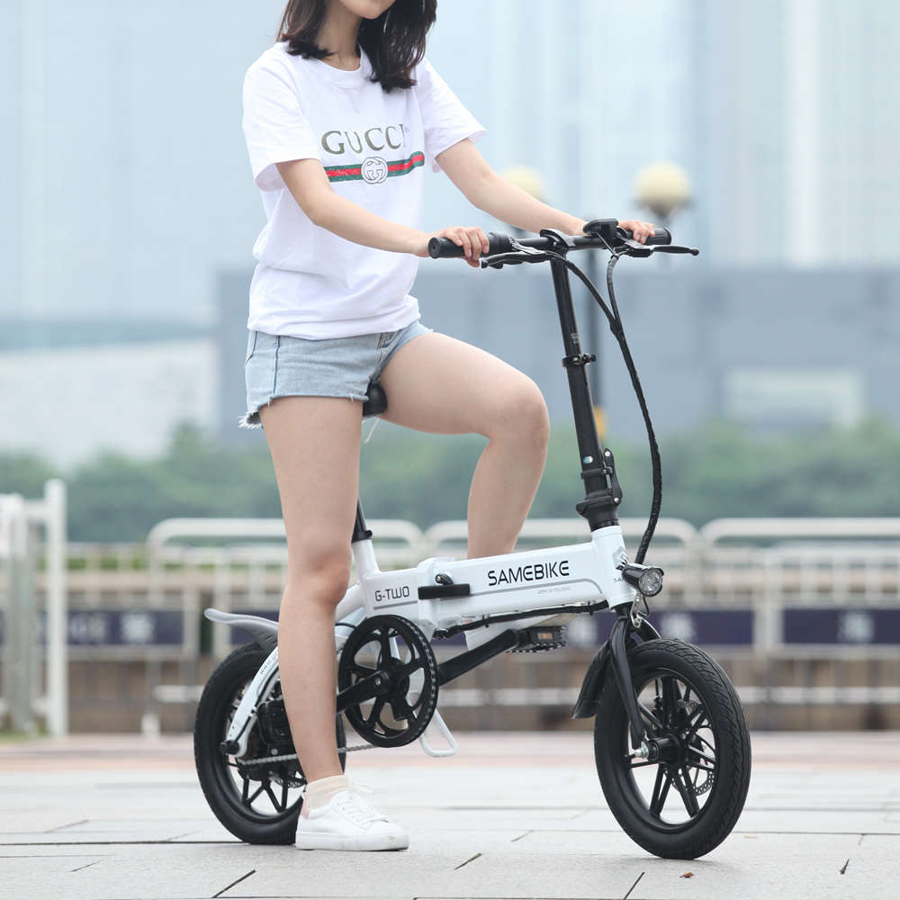 Samebike YINYU14 Smart Folding Moped Bike 250W Motor Max 30km White