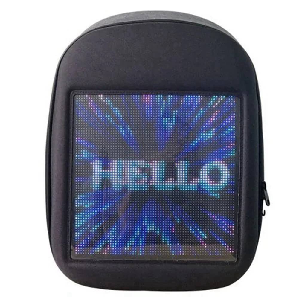Unisex Creative Design LED Display Screen Backpack APP Control Blue