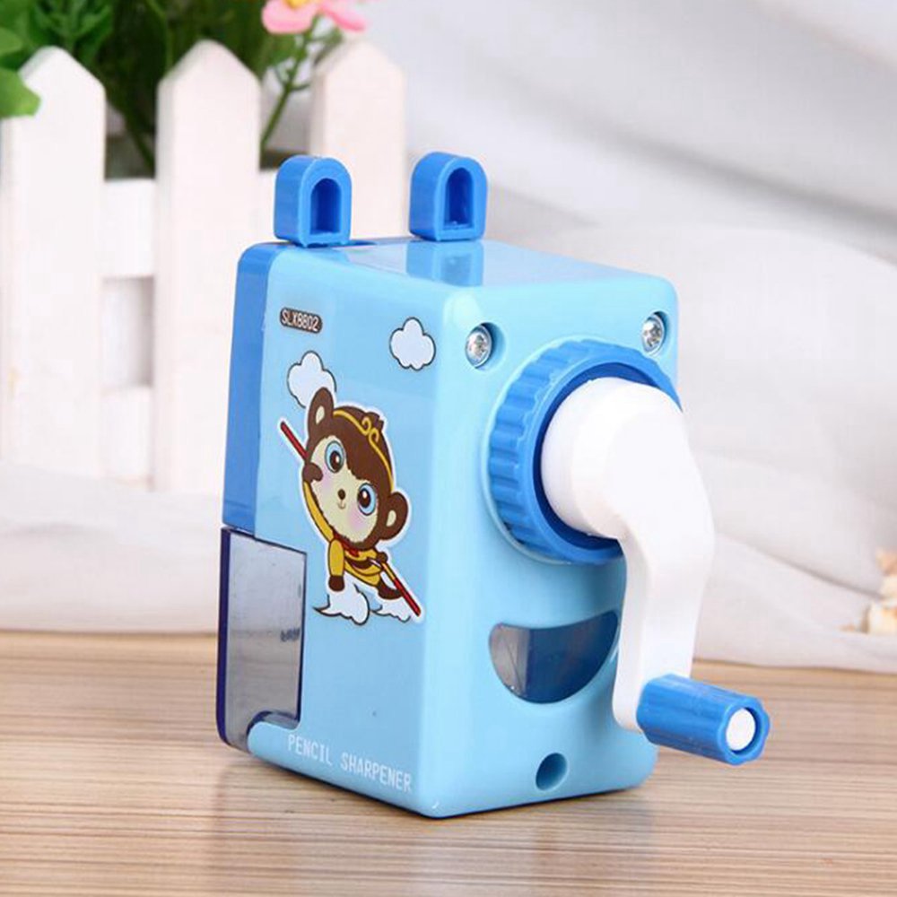 Cartoon Monkey King Manual Pencil Sharpener Blue