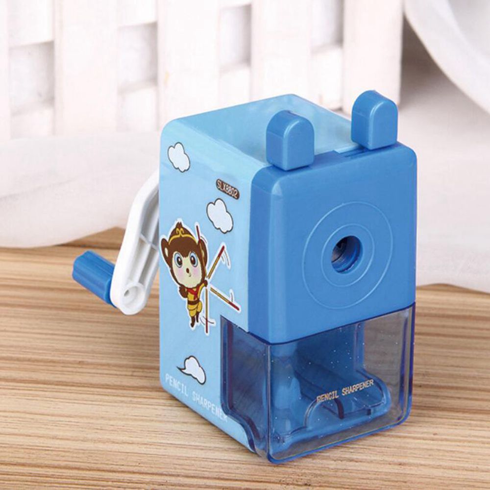 Cartoon Monkey King Manual Pencil Sharpener Blue