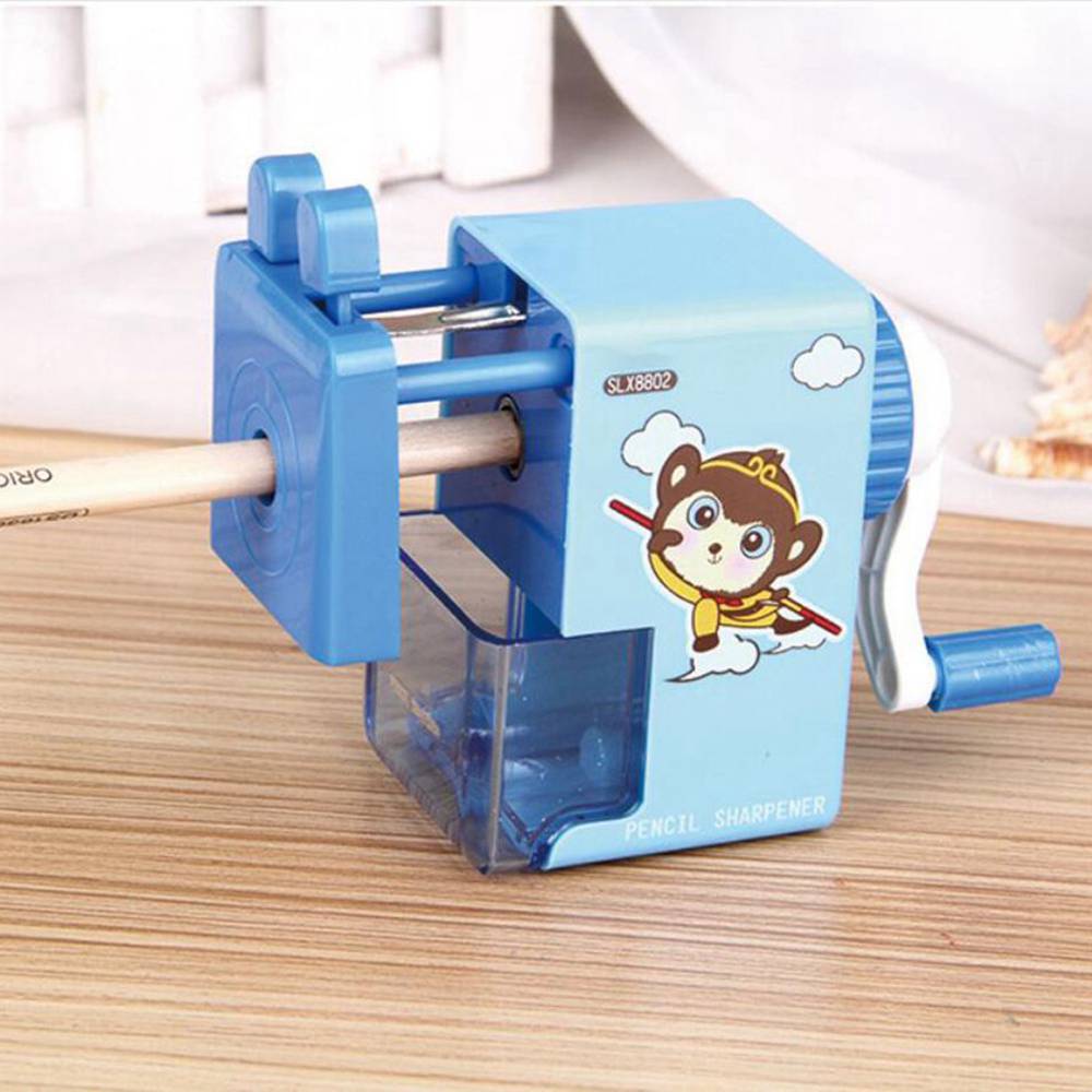 Cartoon Monkey King Manual Pencil Sharpener Blue