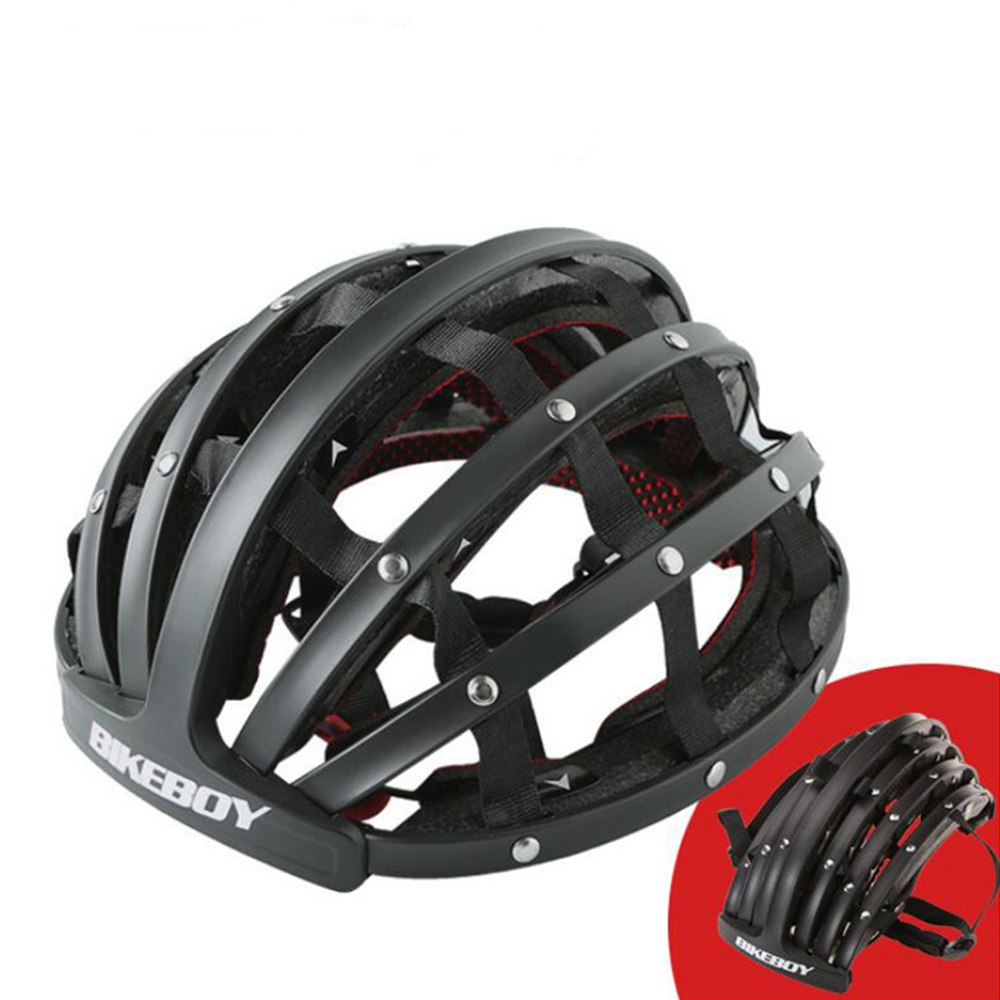 Foldable Mountain Bike Helmet Cycling Helmet Black