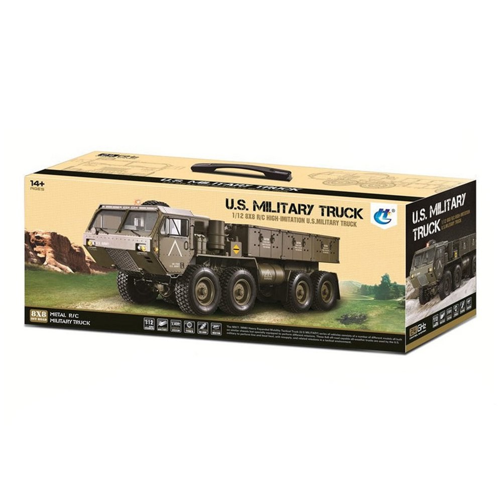 HG HG-P801 M983 2.4G 8CH 1:12 8x8 US Army Military Truck RC Car