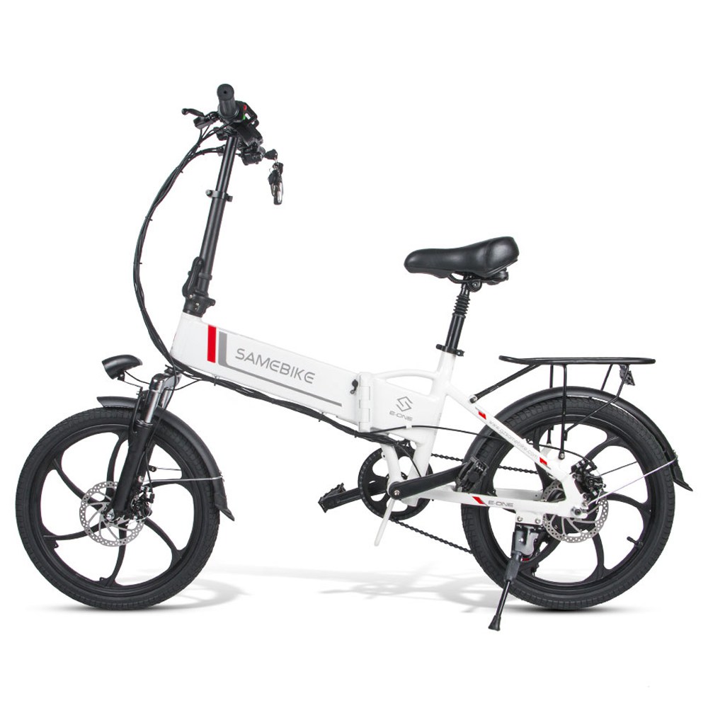 SAMEBIKE 20LVXD30 Folding Electric Moped Bike White
