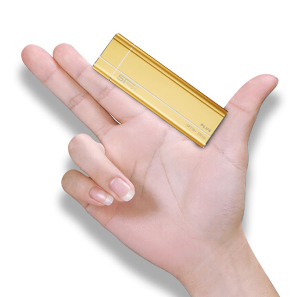 STmagic SPT30 Plus 128GB Mini Portable NVME SSD USB3.1 To Type-C Gold