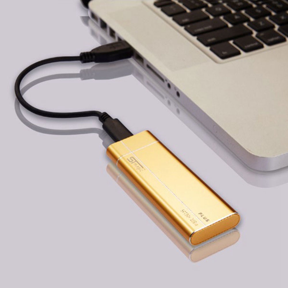 STmagic SPT30 Plus 128GB Mini Portable NVME SSD USB3.1 To Type-C Gold