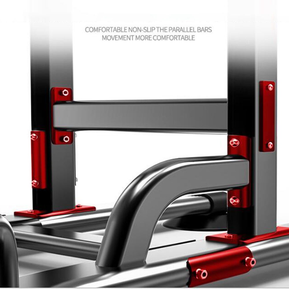 Multi-Function Adjustable Height Single Parallel Bars Black