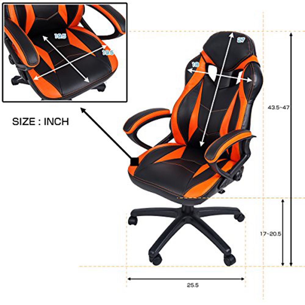 Merax Ergonomic Gaming Chair Executive Office Chair Orange