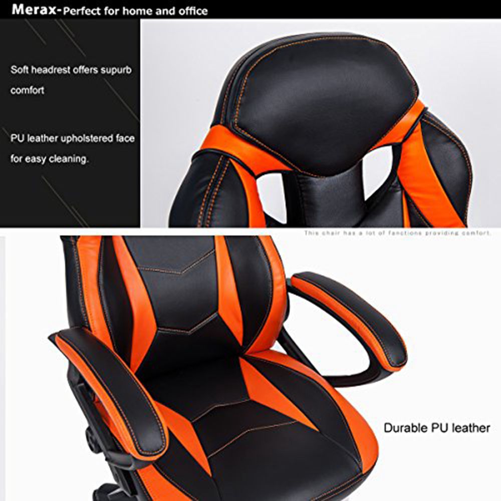 Merax Ergonomic Gaming Chair Executive Office Chair Orange