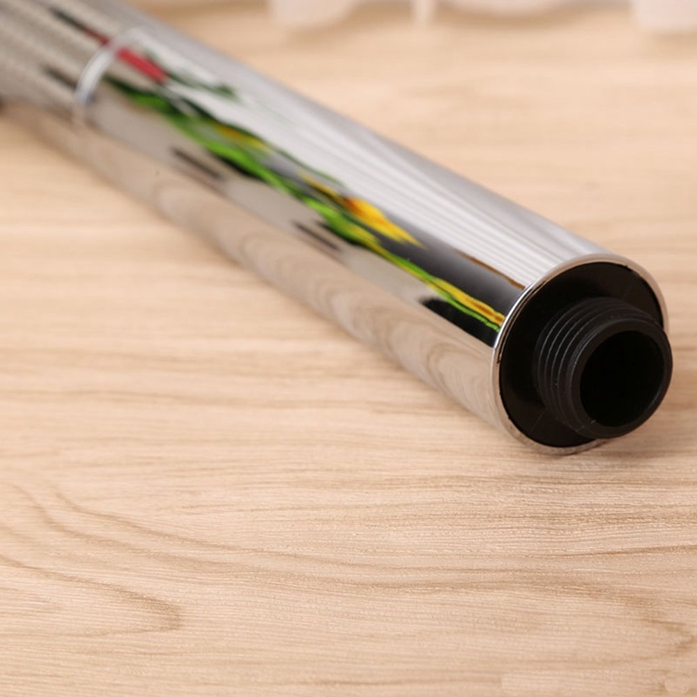 Hand-held Pressure Shower Head Straight Threads Silver