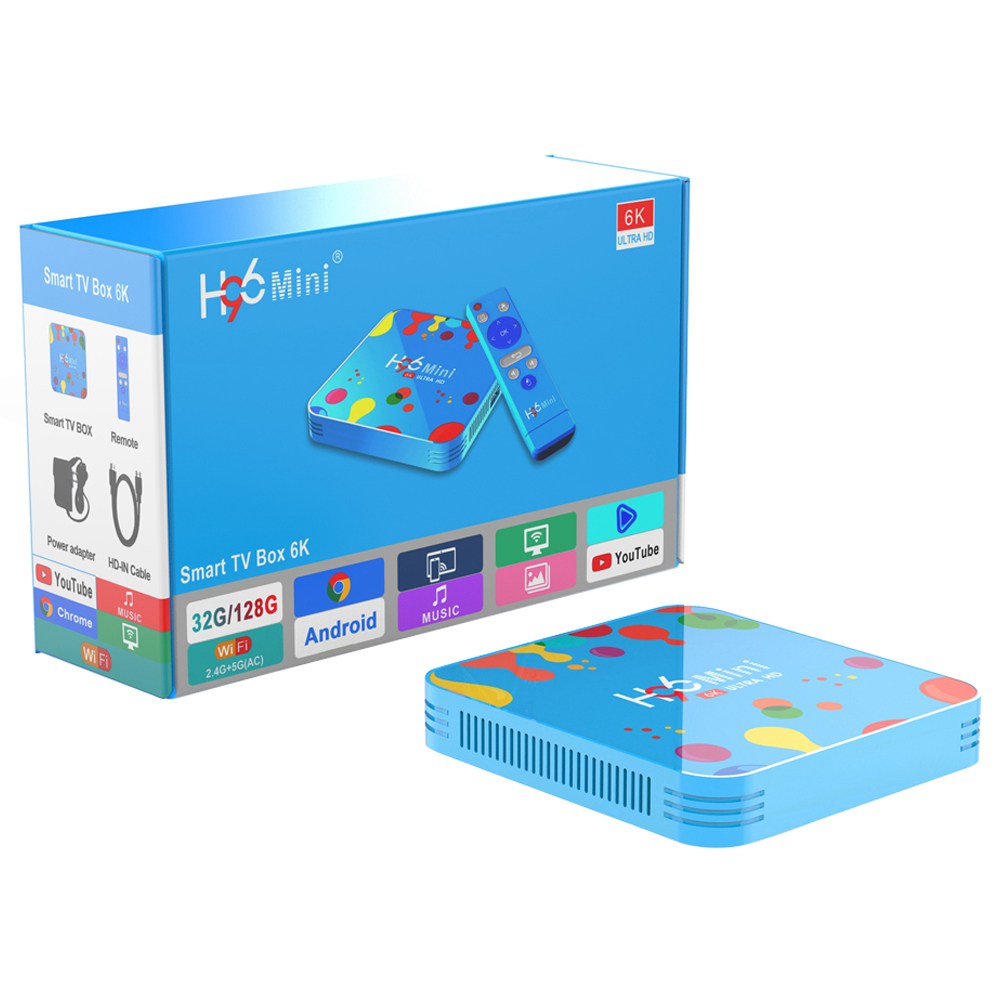 H96 Mini TV Box Android9.0 Allwinner H6 4GB/128GB 2.4G+5G WIFI USB3.0
