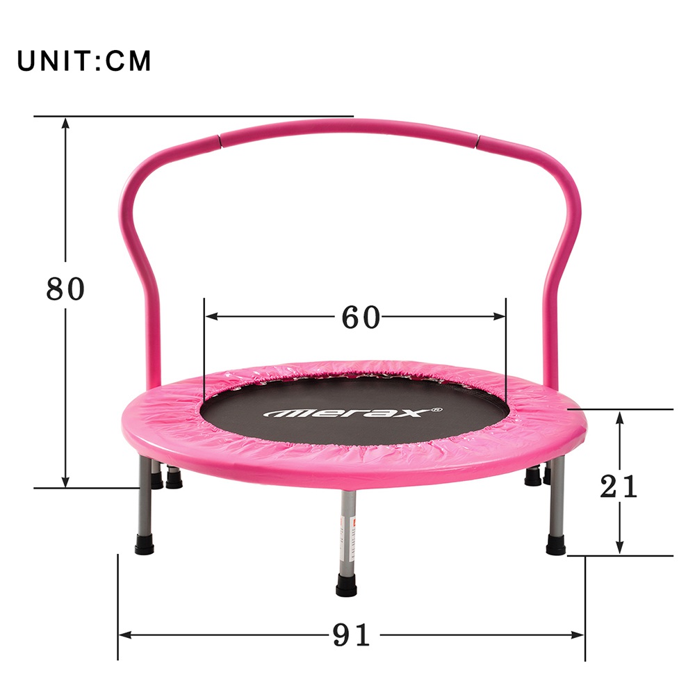 Merax Children Mini Folding Trampoline Pink