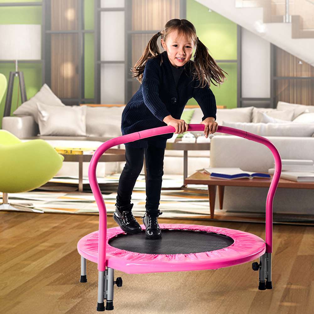 Merax Children Mini Folding Trampoline Pink