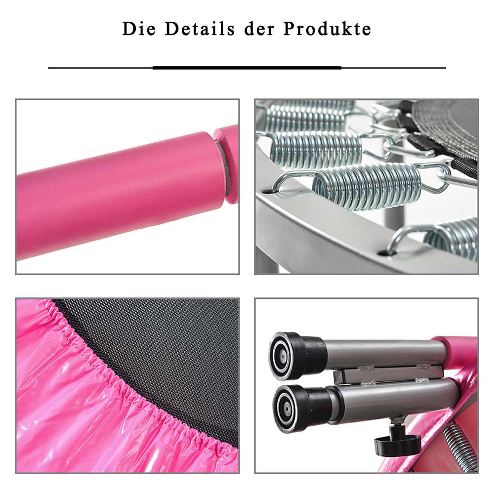 Merax Children Mini Folding Trampoline Pink