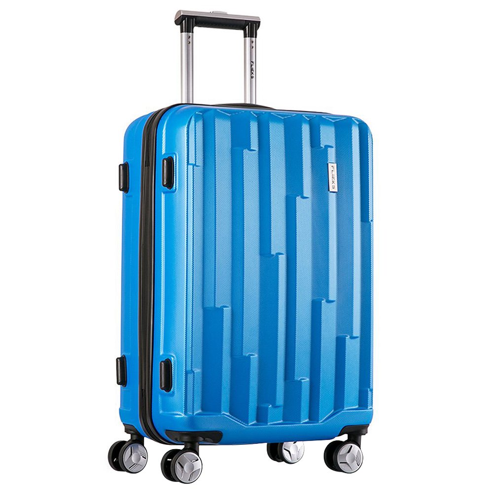 Fliex Hard Shell Travel Cases Trolley Luggages 24 Inch Blue