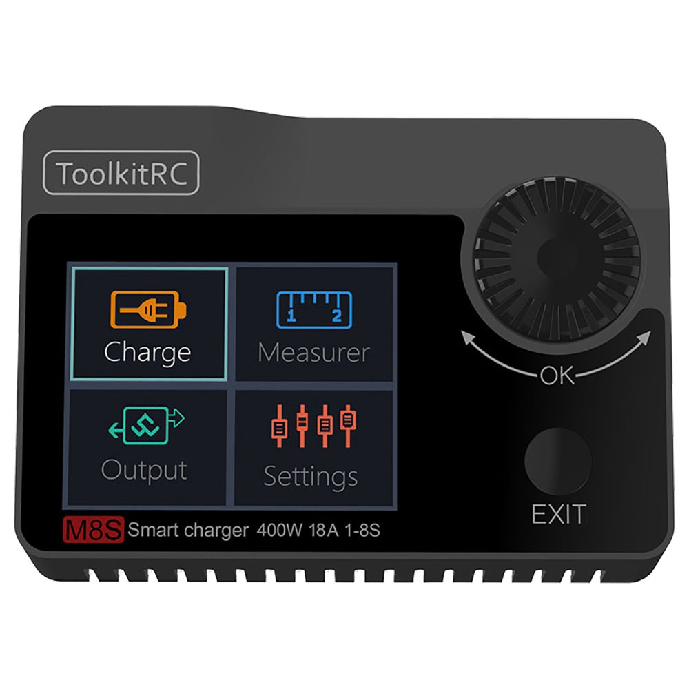 ToolkitRC M8S DC 400W 18A Compact Battery Balance Charger Black