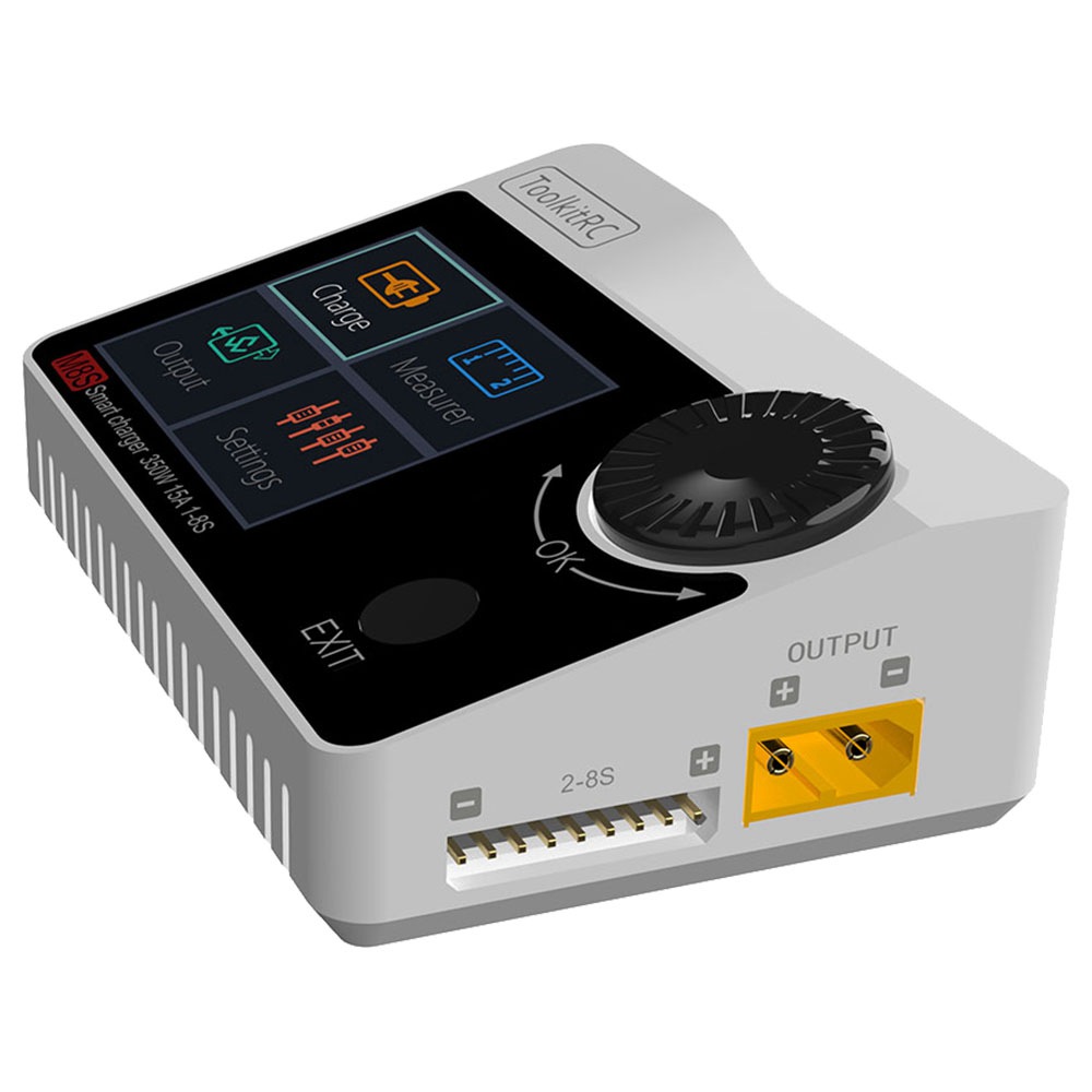 ToolkitRC M8S DC 400W 18A Compact Battery Balance Charger White