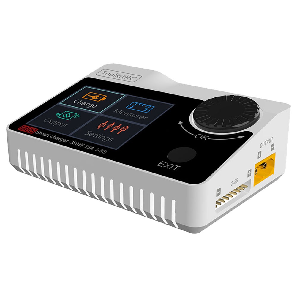 ToolkitRC M8S DC 400W 18A Compact Battery Balance Charger White