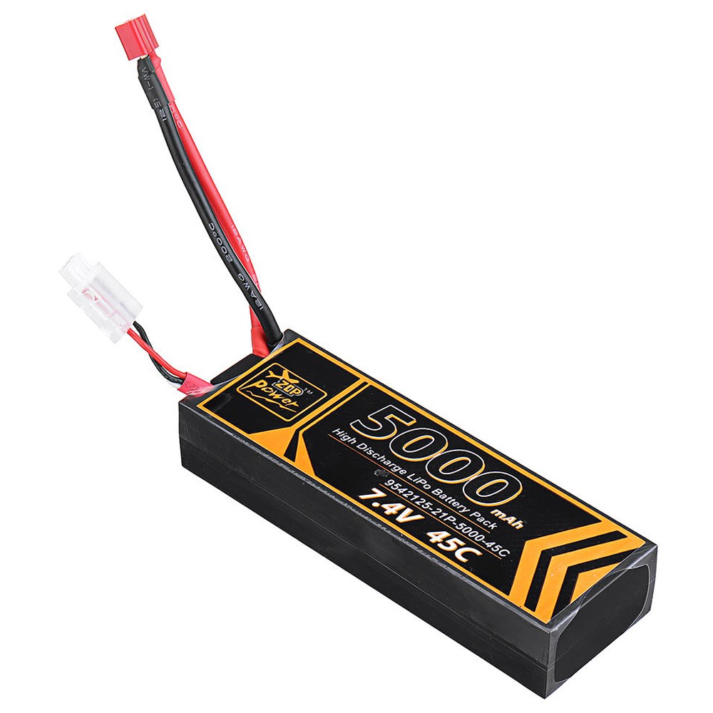 ZOP Power 2S 7.4V 5000mAh 45C Lipo Battery T Plug For RC Car Model