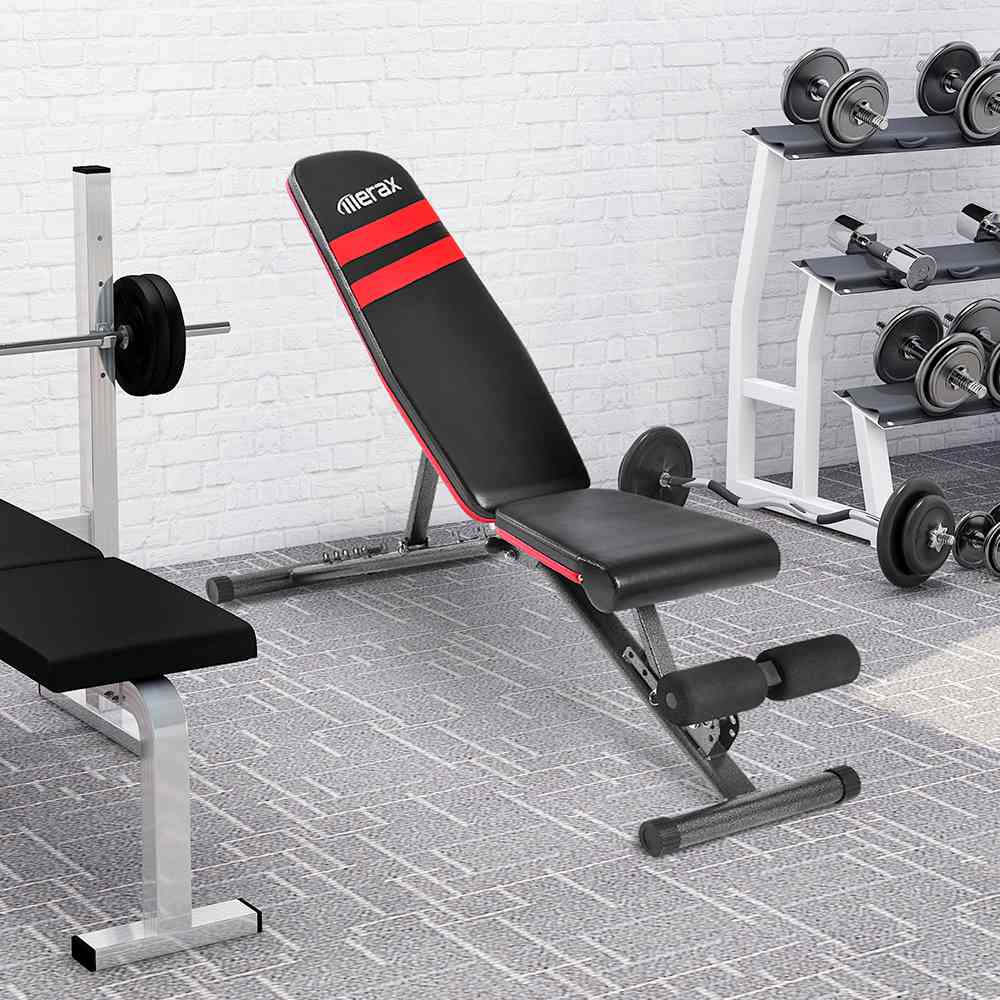 Merax Folding Weight Bench Bracket Abdominal Training Black