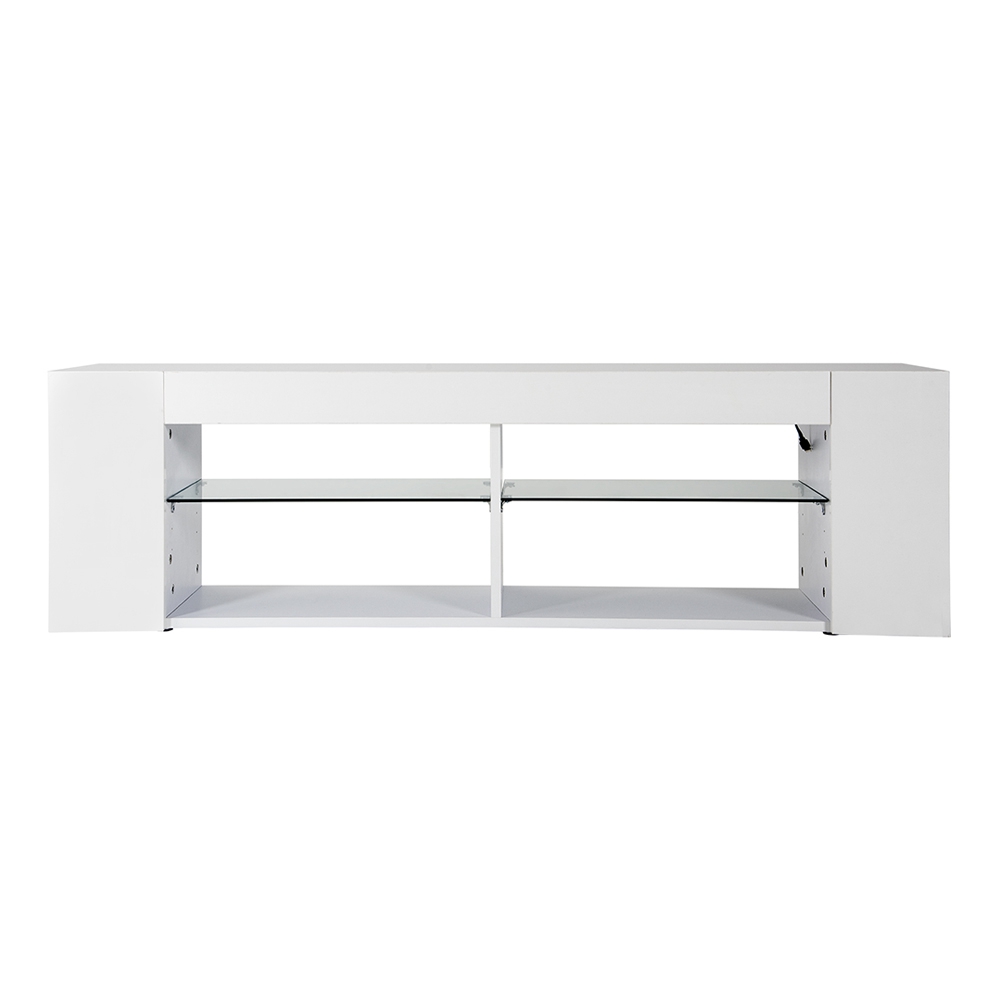 Modern TV Board With LED Light White