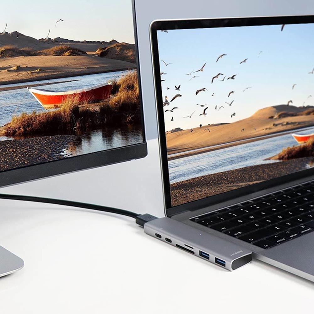 HAGIBIS Type-C Multifunctional Docking Station Dark Gray