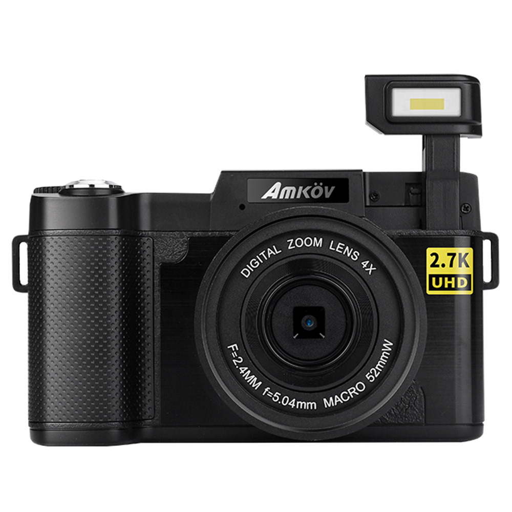 AMKOV CD-RW Digital Camera 3 Inch 2.7K Black